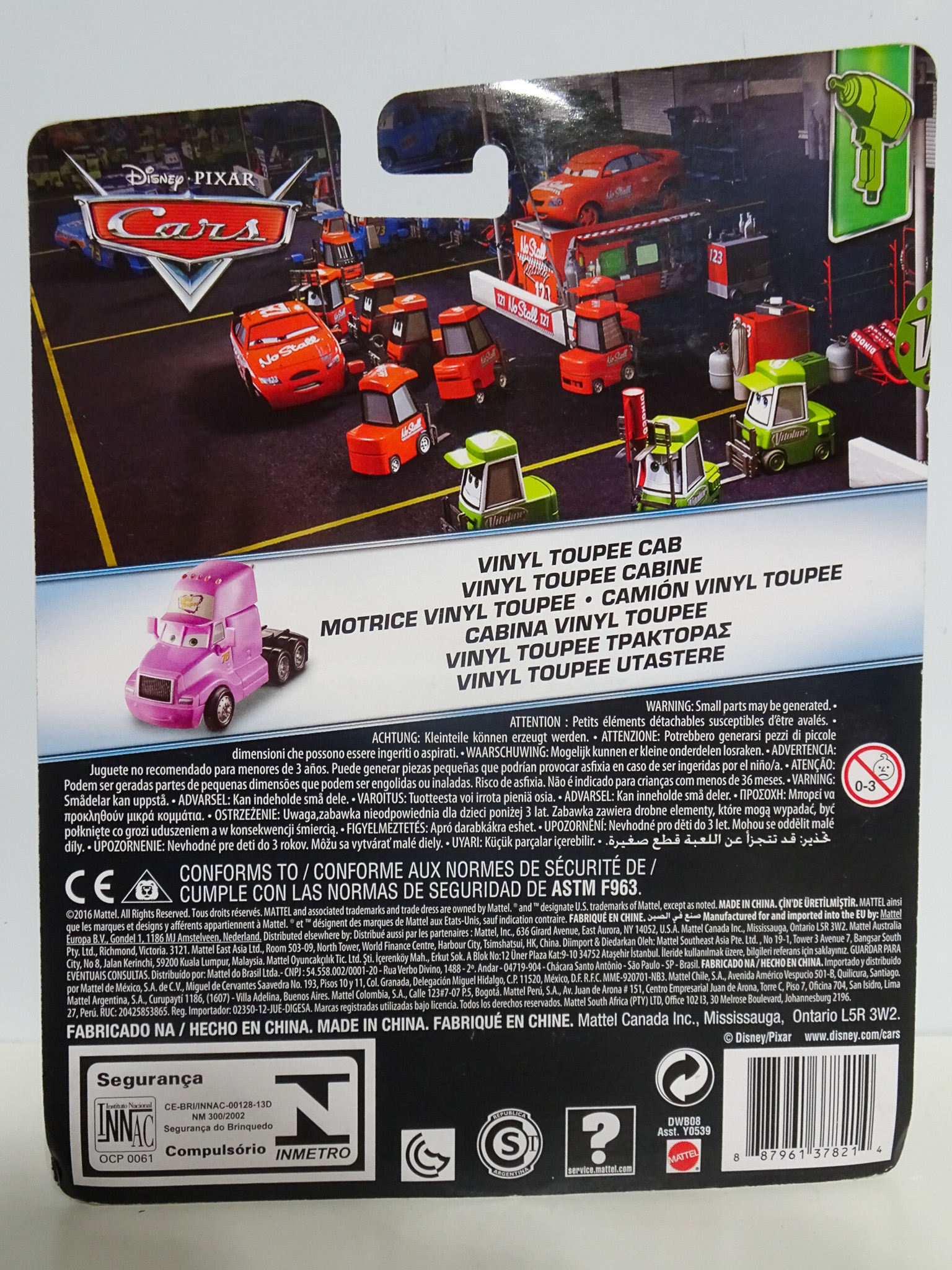 Pink Vinyl Toupee Cab Disney Cars - JALien Curiosities & Collectables