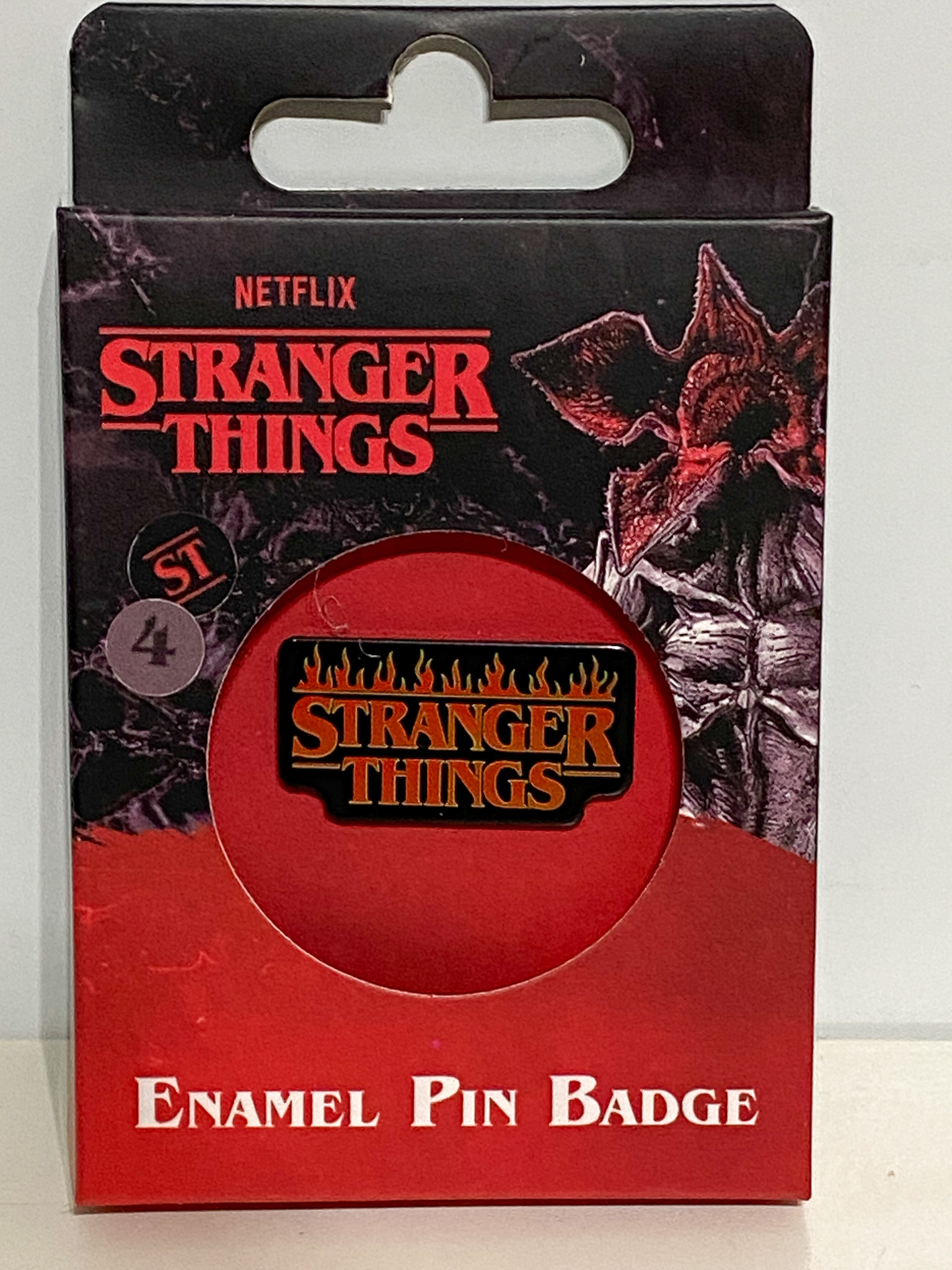 Stranger Things Fire Logo Pin Badge - JALien Curiosities & Collectables