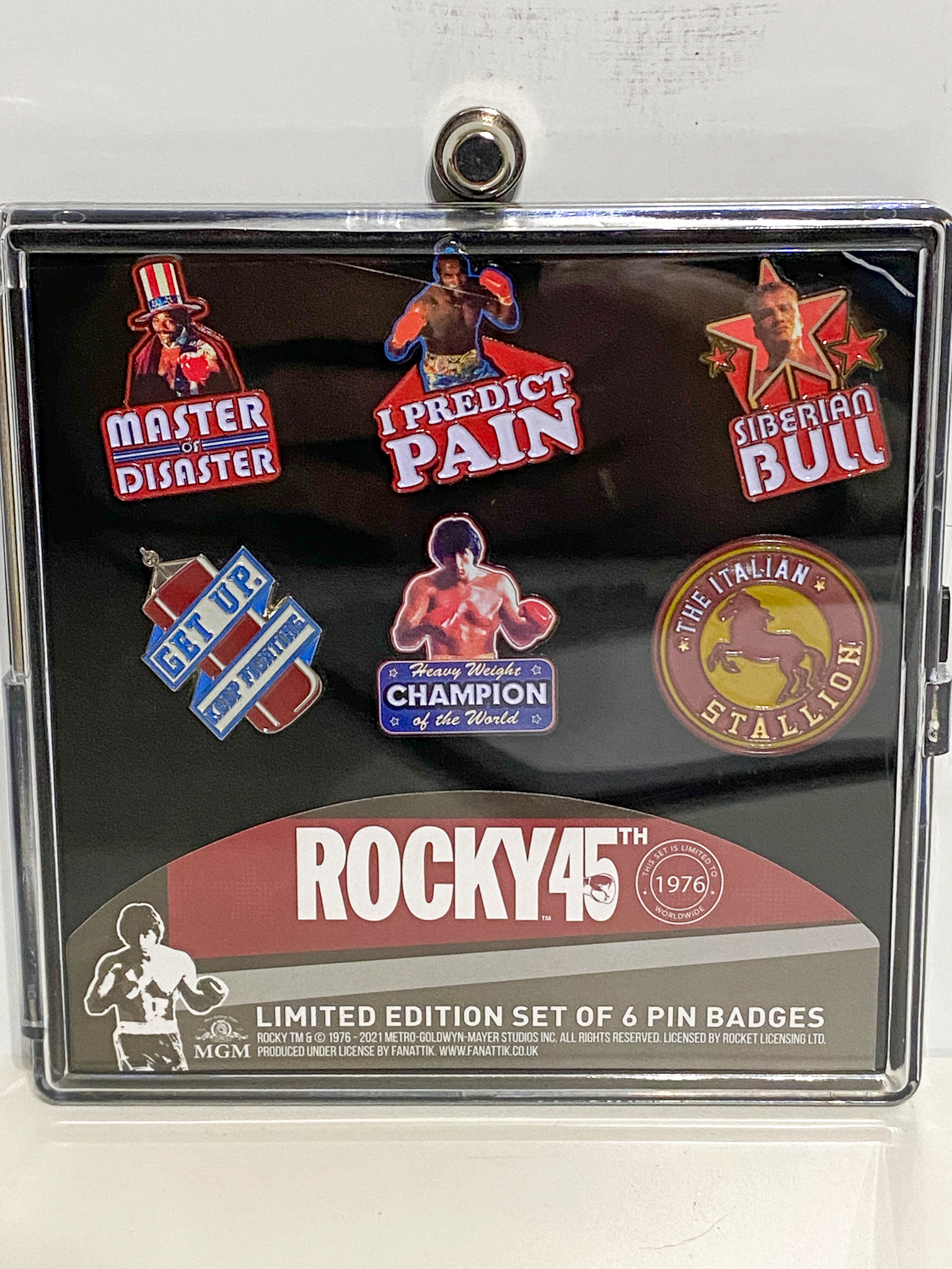 Rocky 45th Anniversary Set of 6 Pin Badges - JALien Curiosities ...