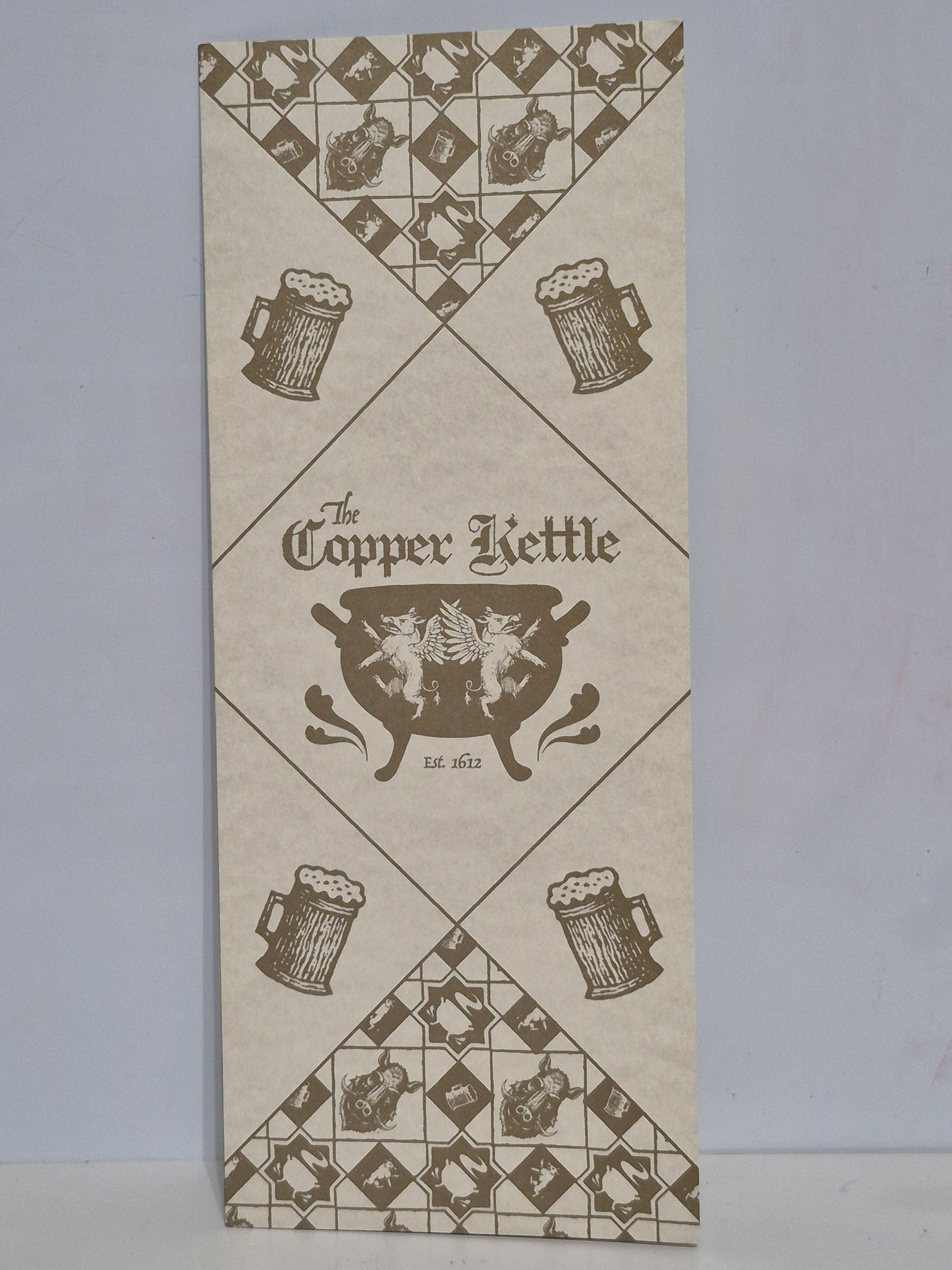 Copper Kettle Menu - JALien Curiosities & Collectables